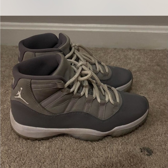 Jordan | Shoes | Jordan Cool Grey 1s Sneakers With Patent Leather ...